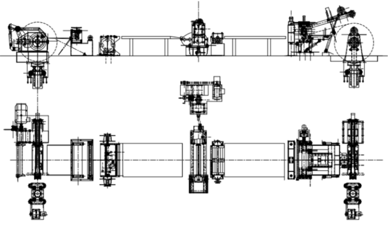 Slitting Line with Decoiler and Recoiler