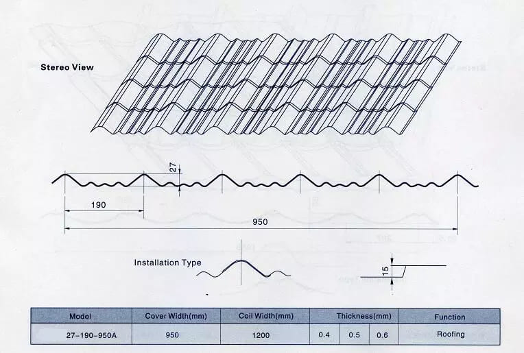 Step tile and IBR sheet Roll Forming Machine